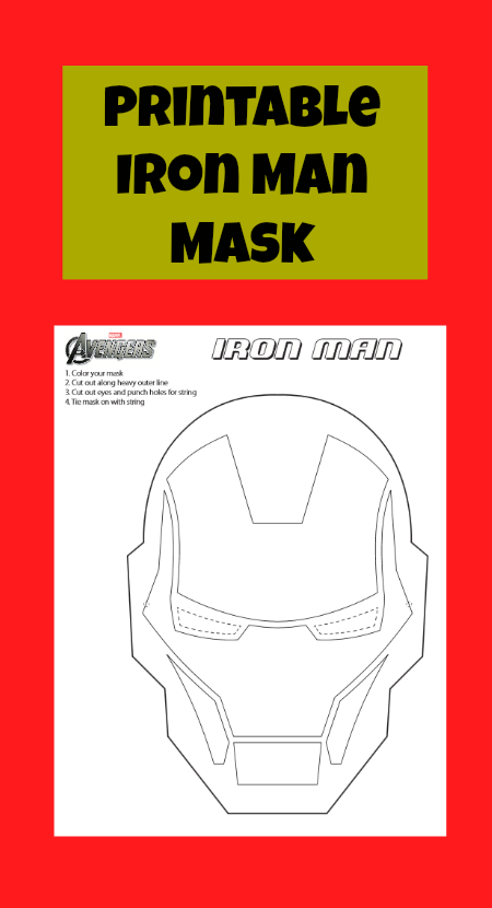 Printable Iron Man Mask To Color IronMan3Event Jinxy Kids