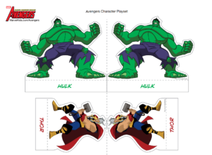 FREE Printable Marvel Avengers Playset from Disney - Jinxy Kids