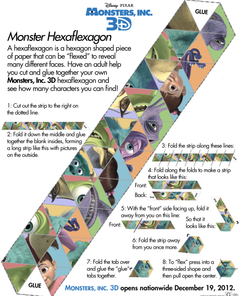 MONSTERS, INC. FREE Activity Sheet Printables: Maze, Door Hangers and ...