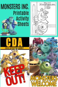 MONSTERS, INC. FREE Activity Sheet Printables: Maze, Door Hangers and ...