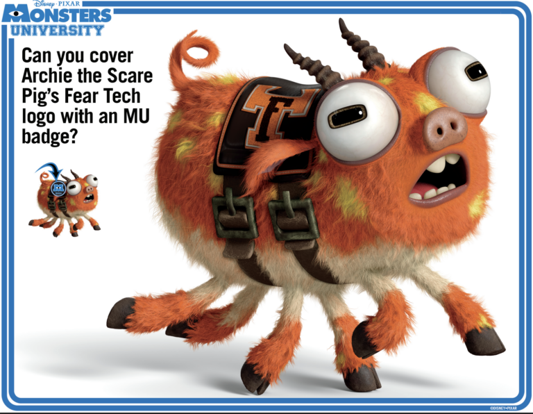 Monsters University Printable Game and Activity Sheets