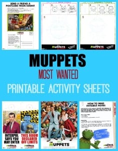 Muppets Most Wanted Printable Activity Sheets - Jinxy Kids