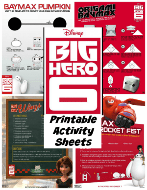 Free Printable Disney Big Hero 6 Printable Activity Sheets - Jinxy Kids