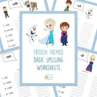 Printable Frozen Spelling Worksheets - Jinxy Kids
