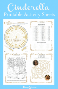 Cinderella Printable Activity Sheets - Jinxy Kids