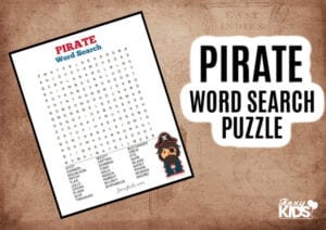 FREE Printable Pirate Word Search Puzzle - Jinxy Kids
