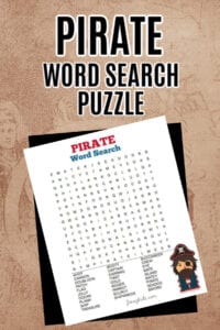 FREE Printable Pirate Word Search Puzzle - Jinxy Kids