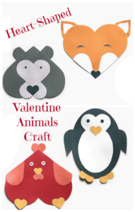 Heart-Shaped Valentine Animals Craft - Jinxy Kids