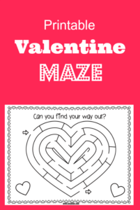Printable Valentine Maze - A Fun Valentine's Day Activity Sheet - Jinxy ...