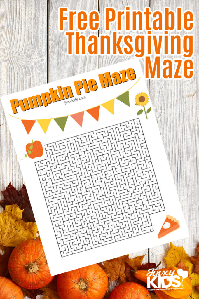 Printable Pumpkin Pie Maze for Thanksgiving Fun - Jinxy Kids