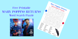 Mary Poppins Returns Word Search Puzzle - Jinxy Kids