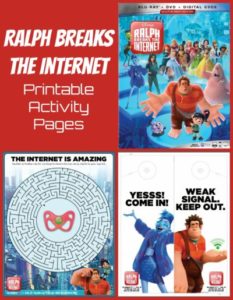 Ralph Breaks the Internet Printable Activity Pages - Jinxy Kids