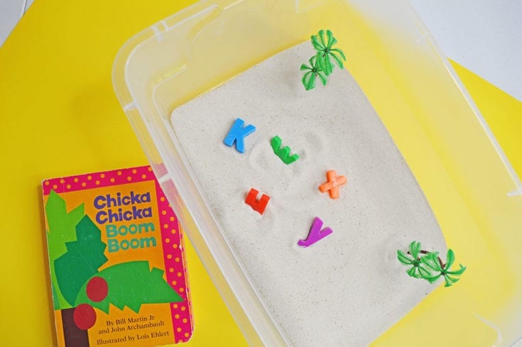Chicka Chicka Boom Boom Sensory Bin - Jinxy Kids