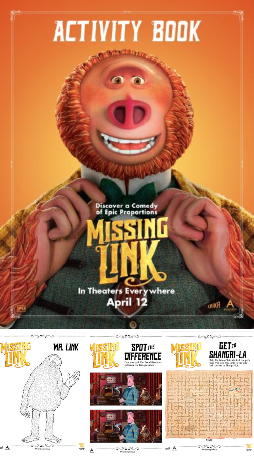 Printable MISSING LINK Activity Book - Jinxy Kids