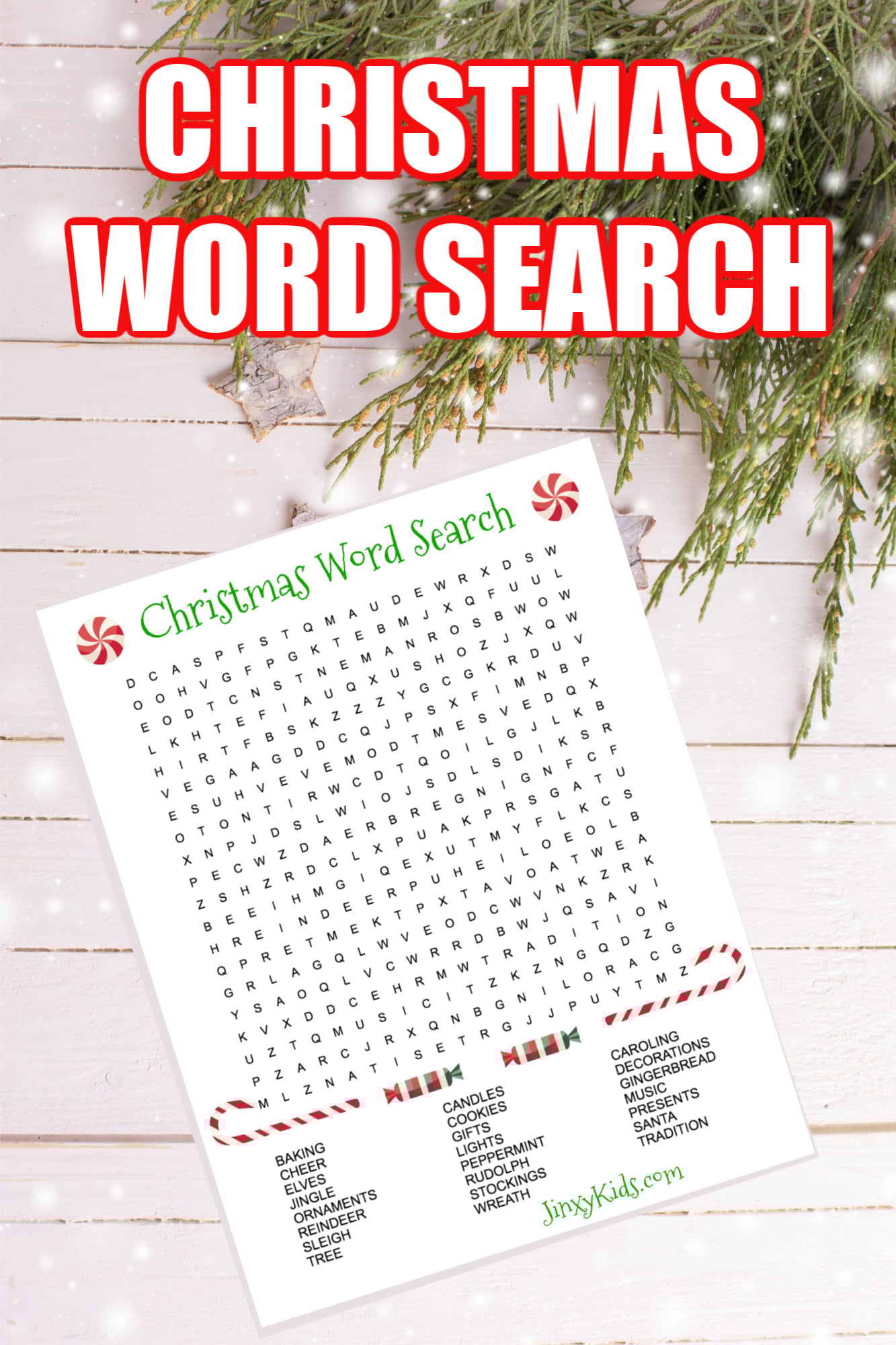 Printable Christmas Word Search Puzzle - Jinxy Kids