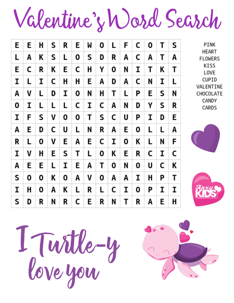 Valentine's Day Printable Activity Pack - Jinxy Kids