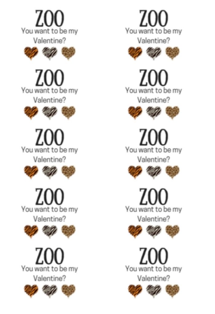 “Zoo You Want to be My Valentine” Animal Valentine Card Craft - Jinxy Kids