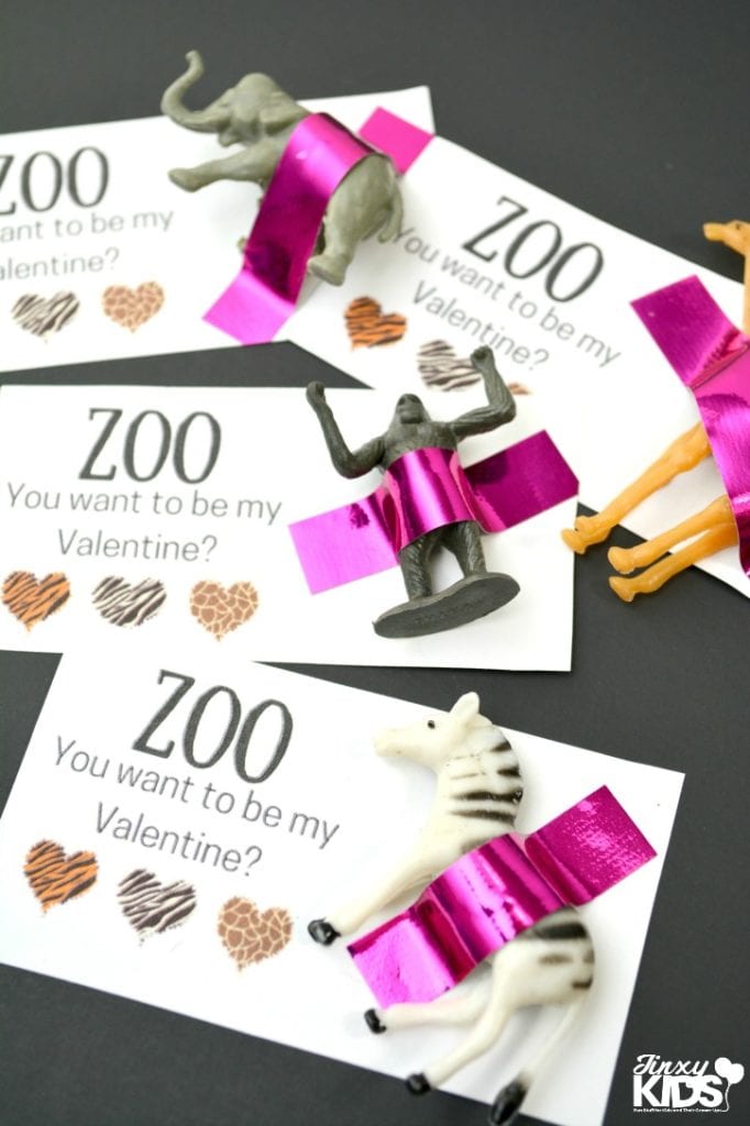 “Zoo You Want to be My Valentine” Animal Valentine Card Craft - Jinxy Kids