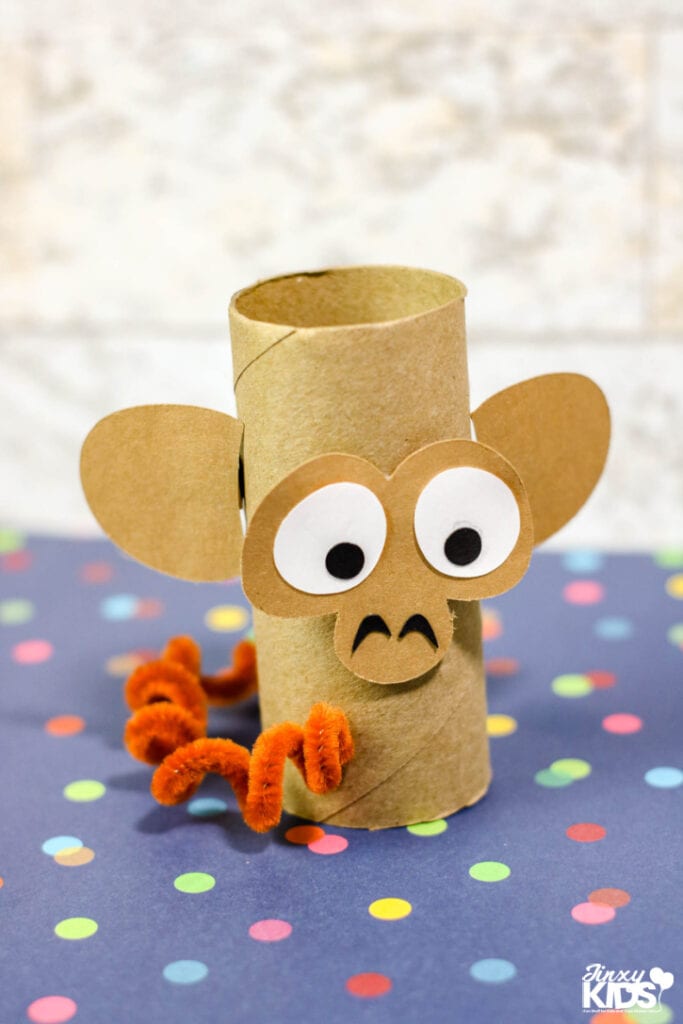 Monkey Cardboard Tube Craft for Kids - Jinxy Kids