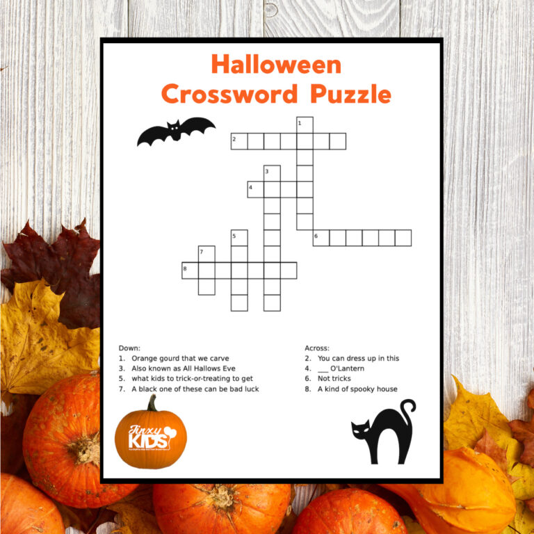 FREE Printable Halloween Word Search Puzzle - Jinxy Kids