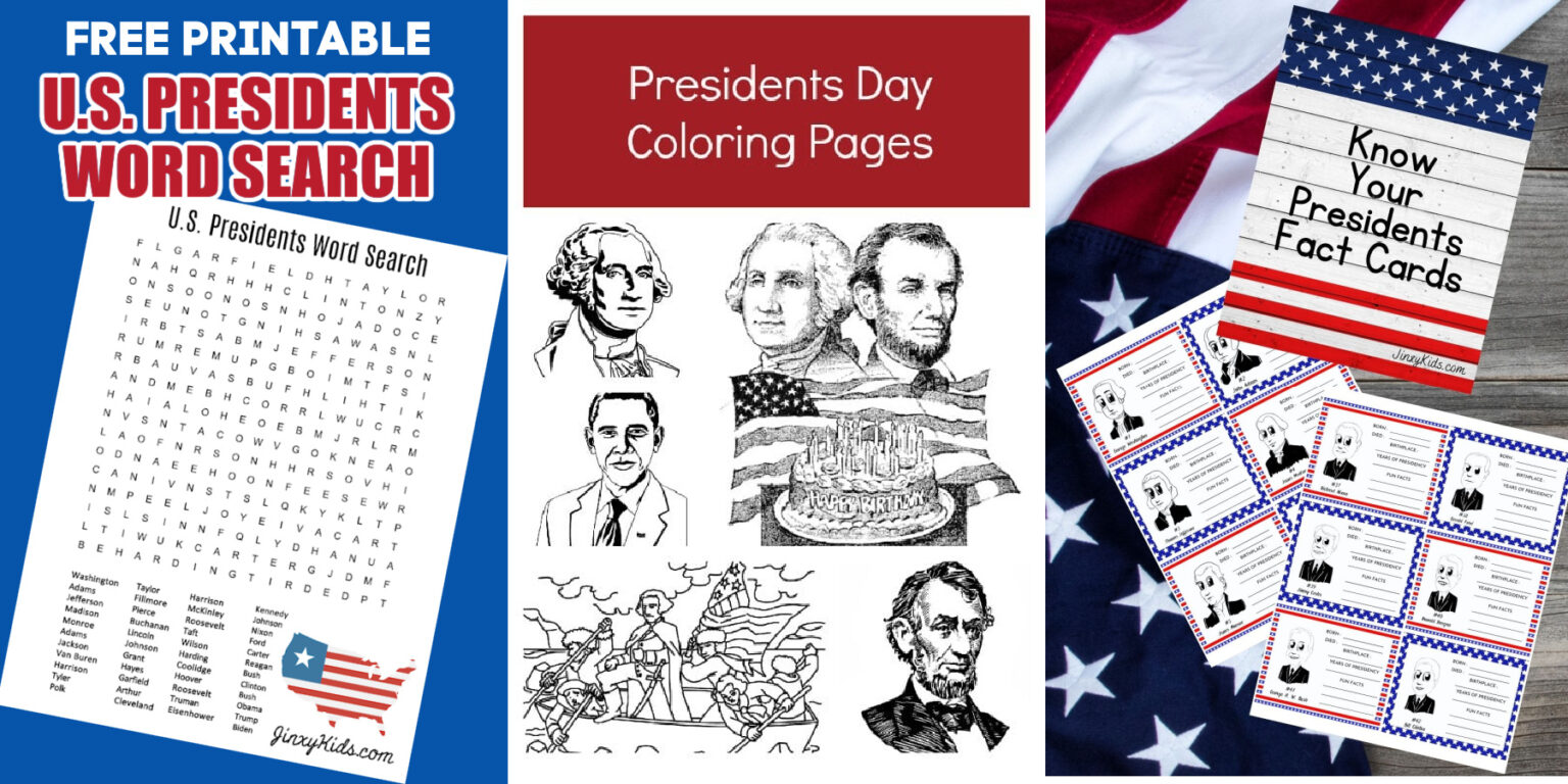 FREE Printable US Presidents Bingo Game - Jinxy Kids