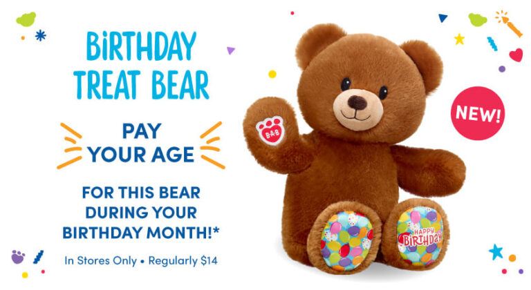 Pay your Age at Build-A-Bear During your Child's Birthday Month - Jinxy Kids
