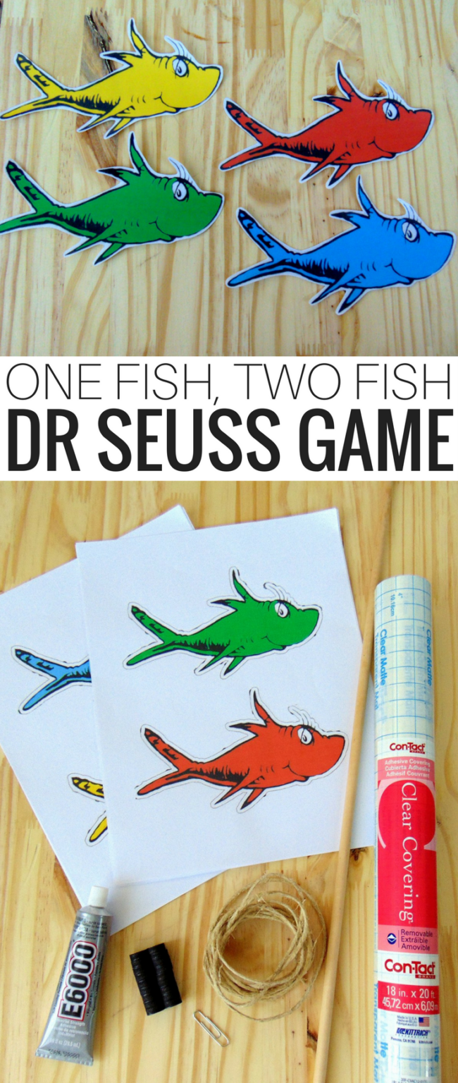 Dr. Seuss One Fish Two Fish Game with Printable Pieces - Jinxy Kids