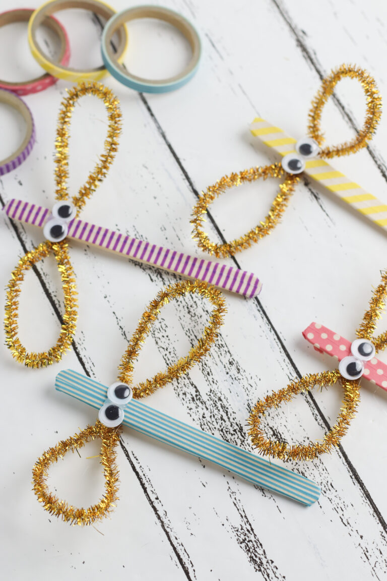 Popsicle Stick Dragonflies - Jinxy Kids