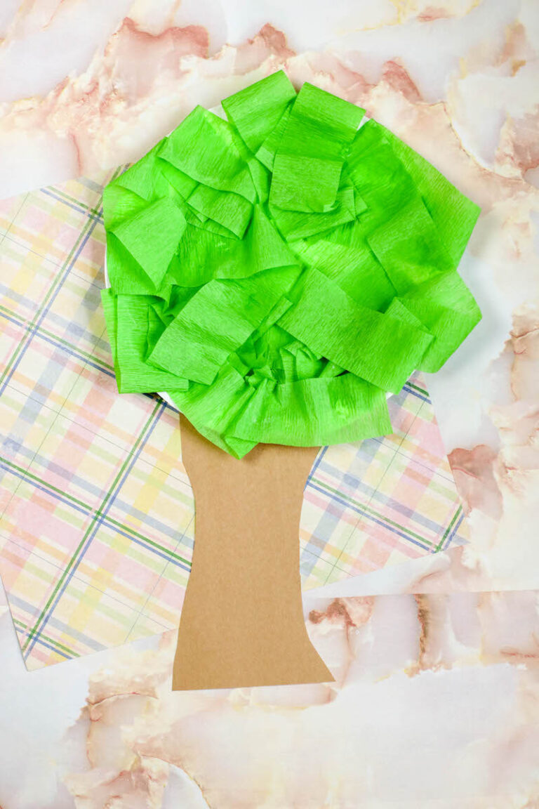 Tissue Paper Plate Apple Craft - Jinxy Kids