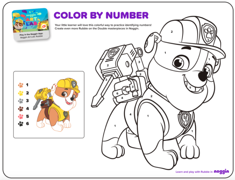 Free Printable Rubble & Crew Activity Sheets - Jinxy Kids