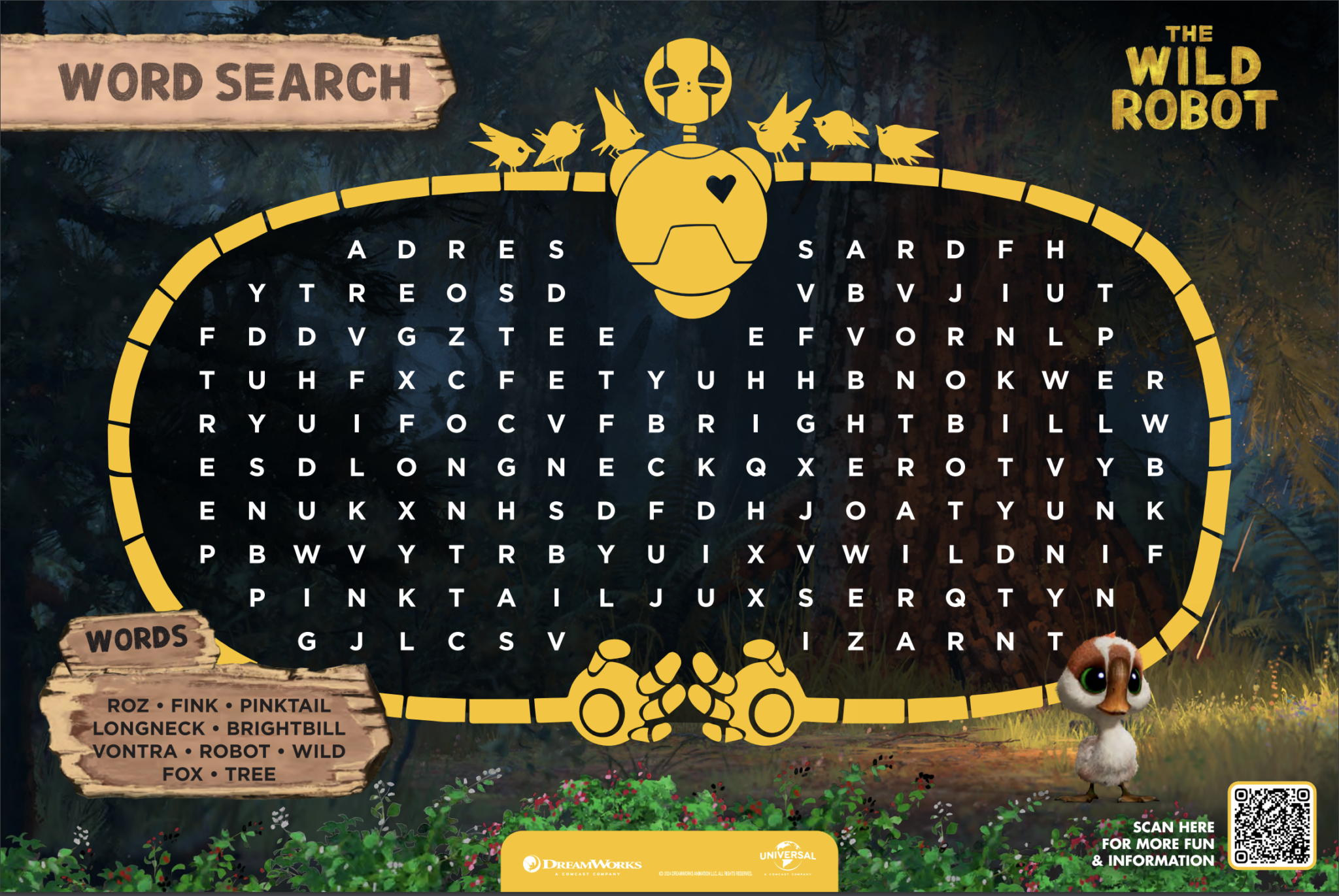 Dreamworks THE WILD ROBOT Movie Activity Kit - Jinxy Kids