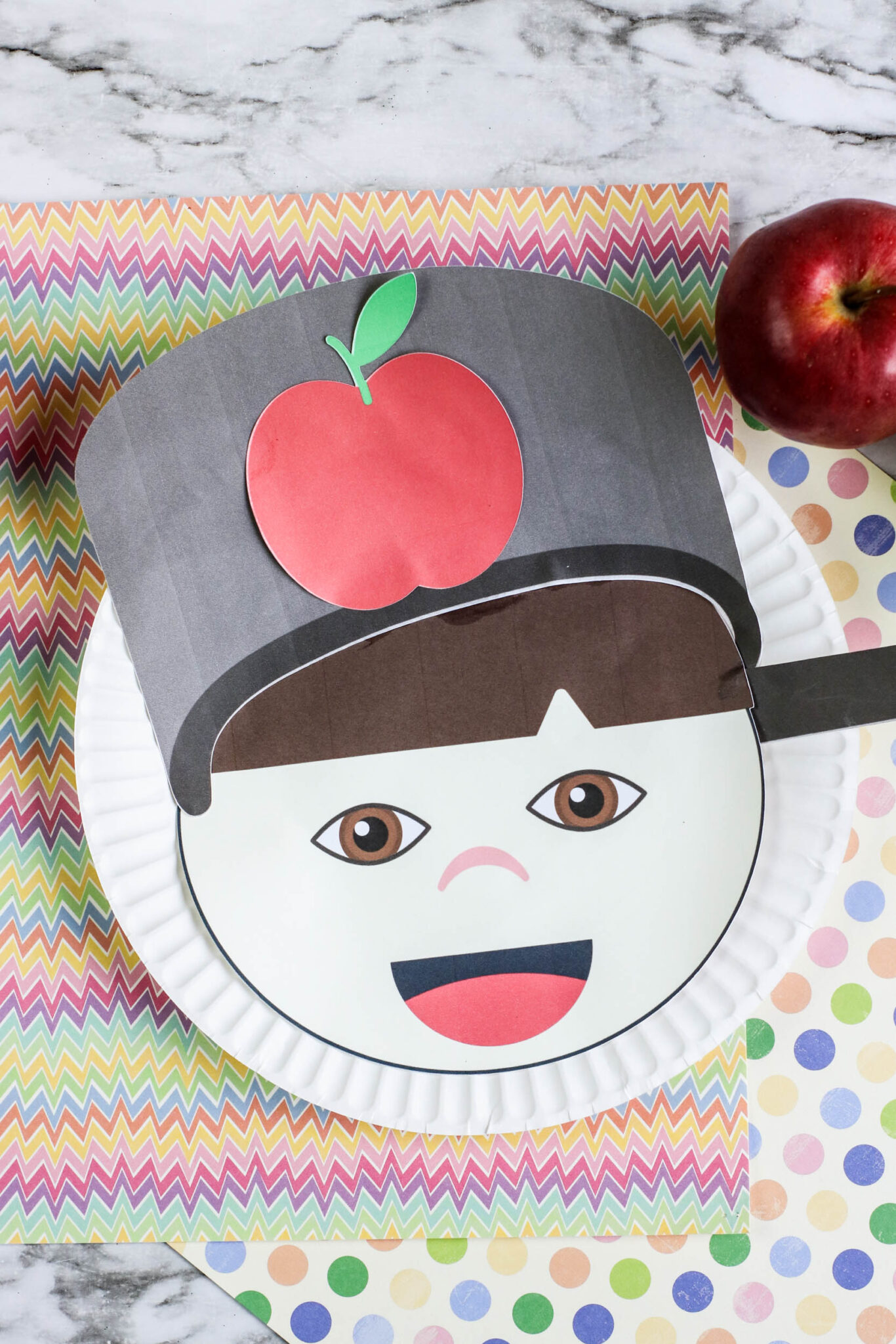 Johnny Appleseed Paper Plate Craft - Jinxy Kids
