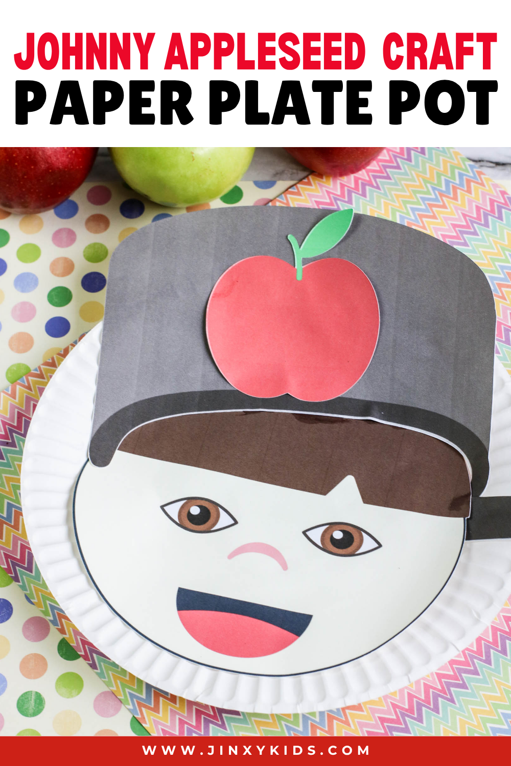 Johnny Appleseed Paper Plate Craft - Jinxy Kids