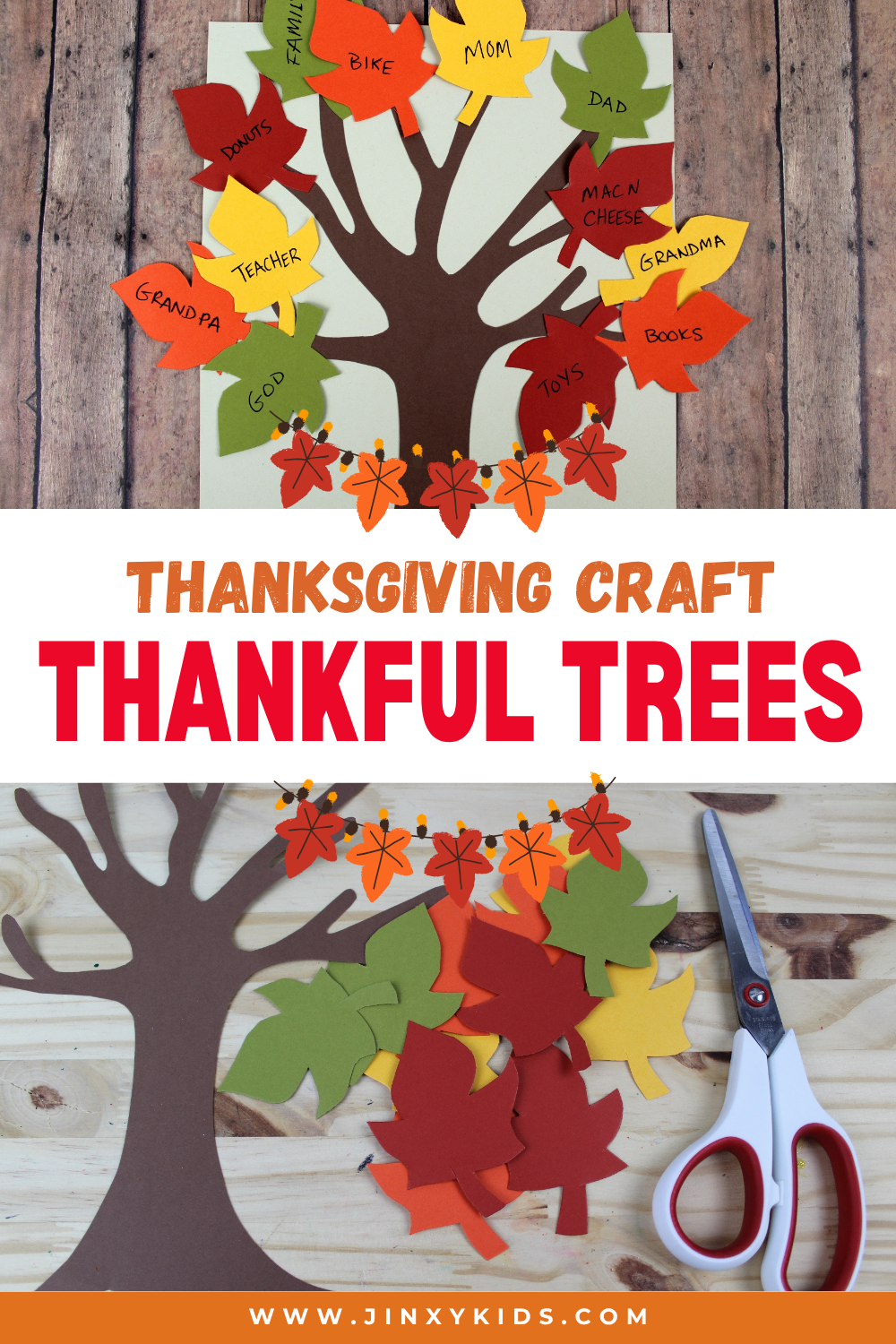 Thankful Trees Thanksgiving Craft - Jinxy Kids